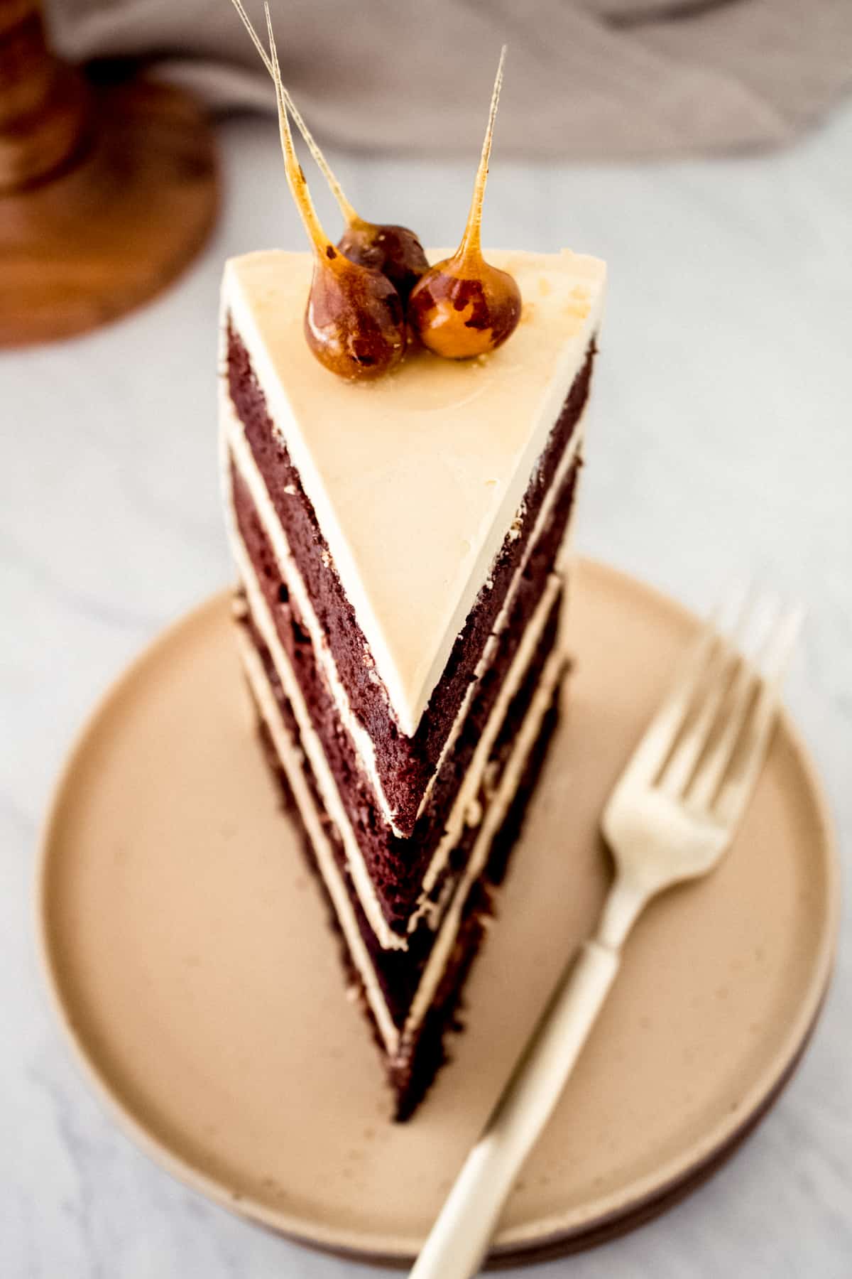 Chocolate Hazelnut Praline Cake - Little Vintage Baking