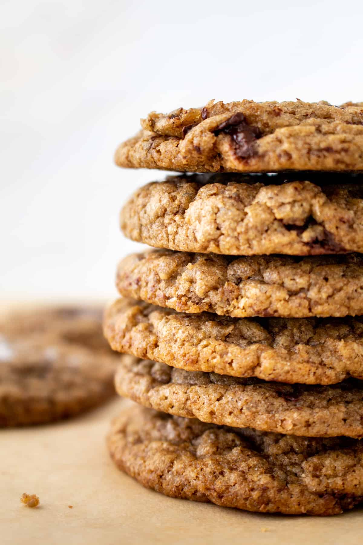 Whiskey and Rye Chocolate Chip Cookies - Little Vintage Baking