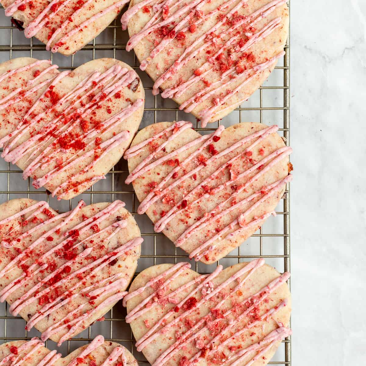 Strawberry Shortbread Cookies - Little Vintage Baking